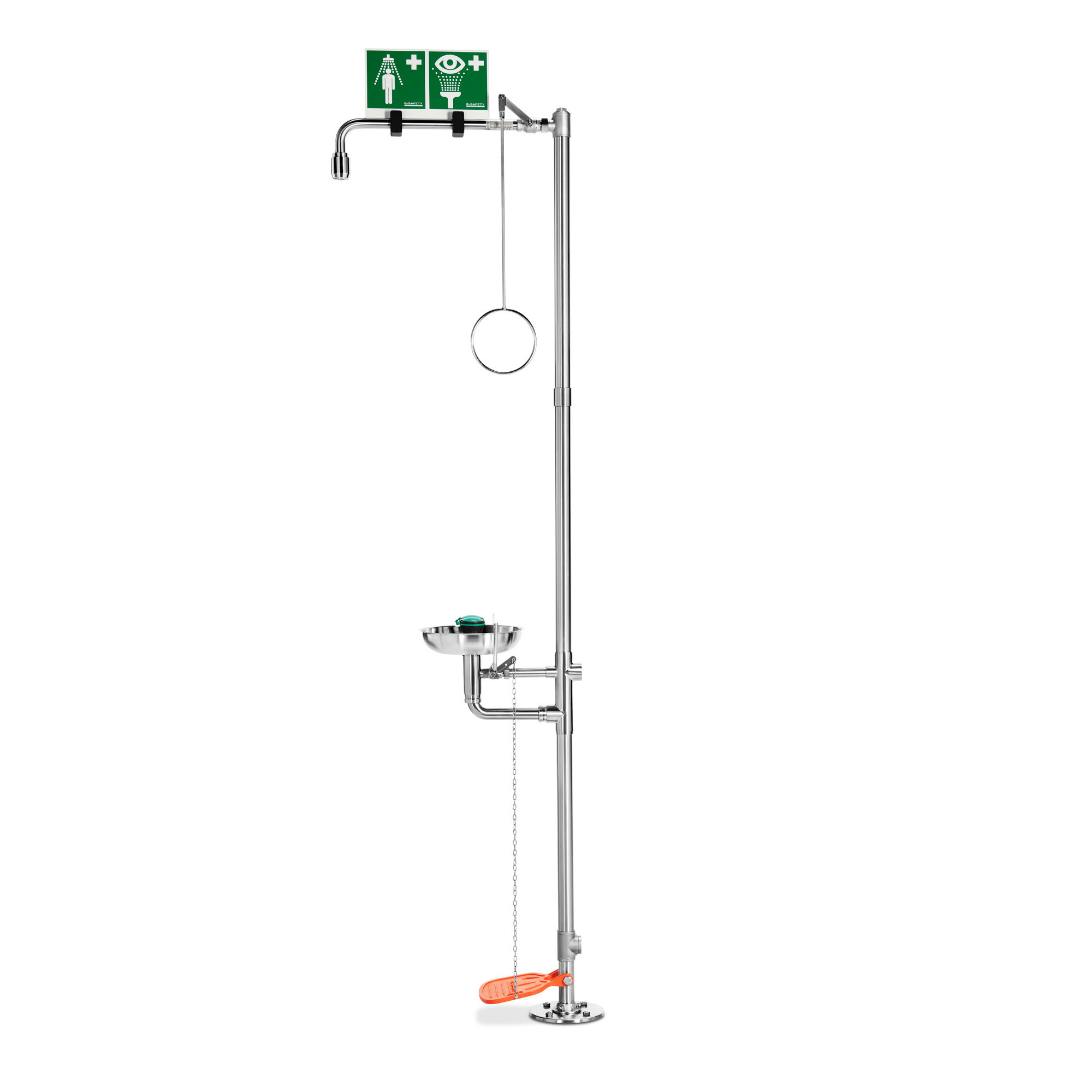 B-Safety BR837595 PremiumLine Saftey Shower with Eyewash with bowl ...